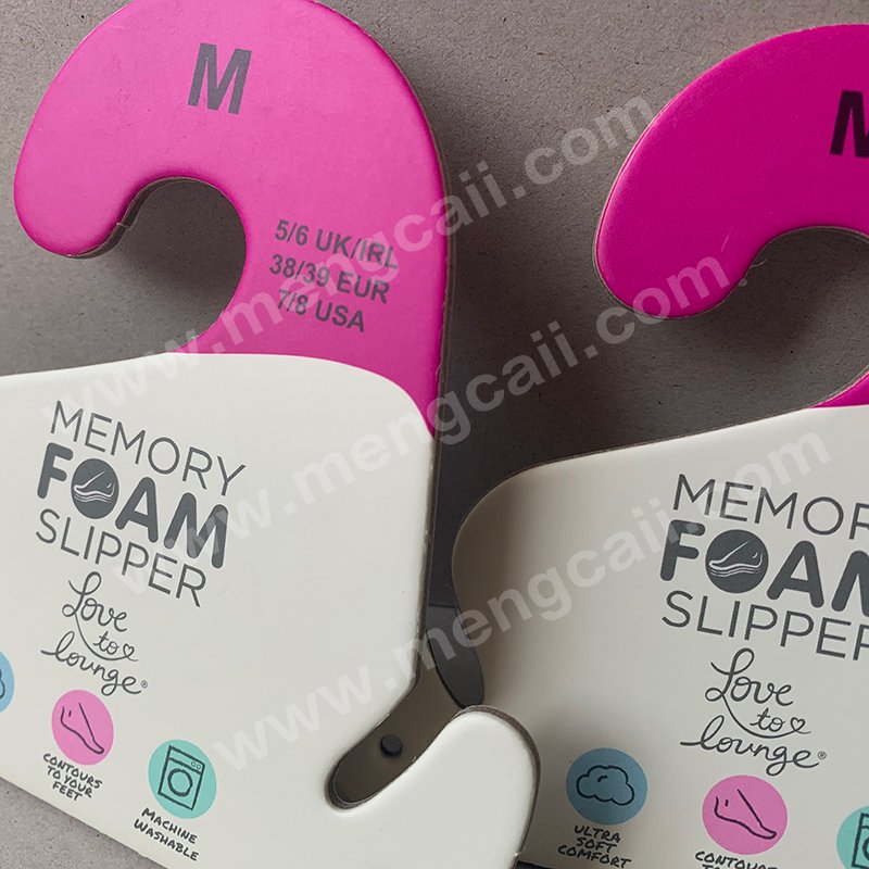 Colorful slipper paper hangers made of recyclable cardboard, recyclable ...