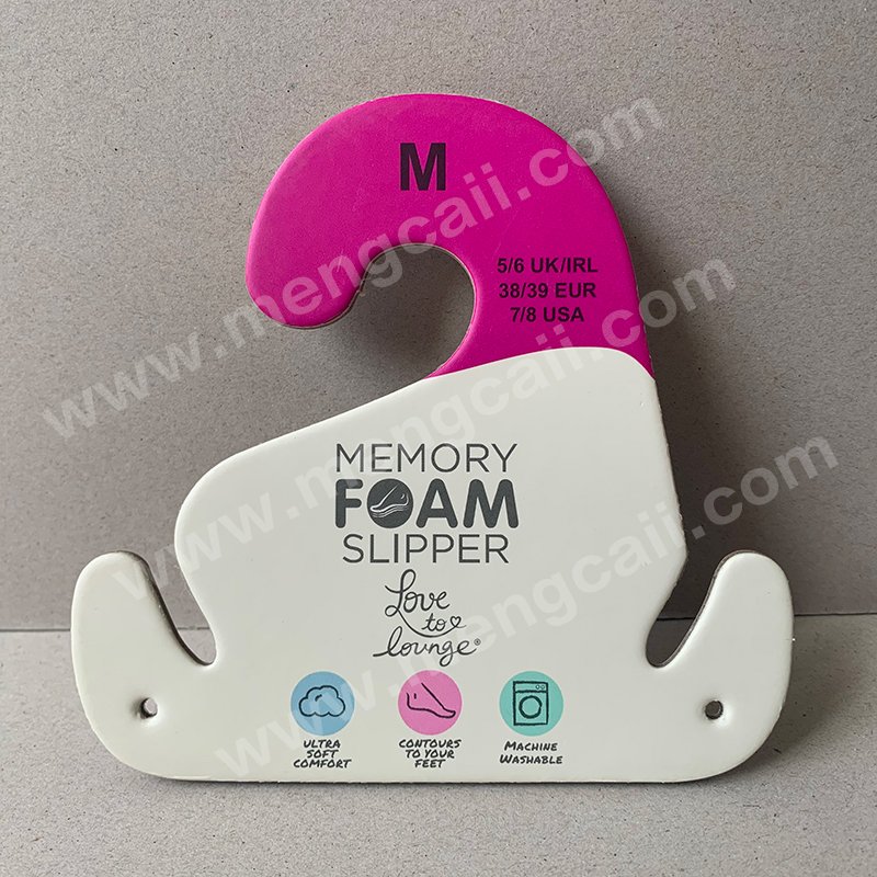 Colorful slipper paper hangers made of recyclable cardboard, recyclable ...