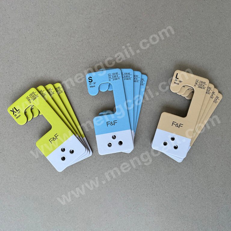 Recycled cardboard hooks commissioned by F&F brand, printed in three ...