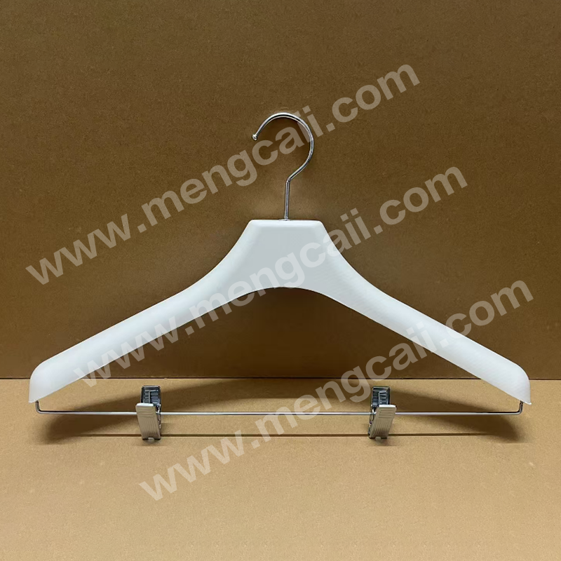 Eco-friendly paper hangers are now available for suit display